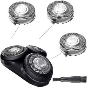 suleto sh50/52 replacement heads compatible with philips series 5000 shavers, sh50 shaving head part s5000 electric razor head replacement for series 5000, atxx (s5xxx), ptxx (pt8xx, pt7xx), 3 count