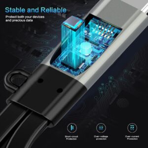 Mini USB Data Hub, VCOM Ultra Slim Portable 3-Port USB Hub Cable, USB 3.0 and USB 2.0 Port | Charging Not Supported | USB Splitter for PC, Laptop, Flash Drives, Mobile HDD, U Disk, Keyboard, Mouse