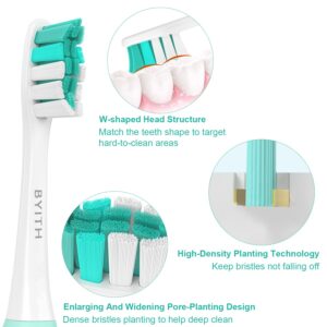 Replacement Toothbrush Heads for Philips Sonicare Screw-On Electric Toothbrush, Replacement Brush Head Refills, 6 Pack