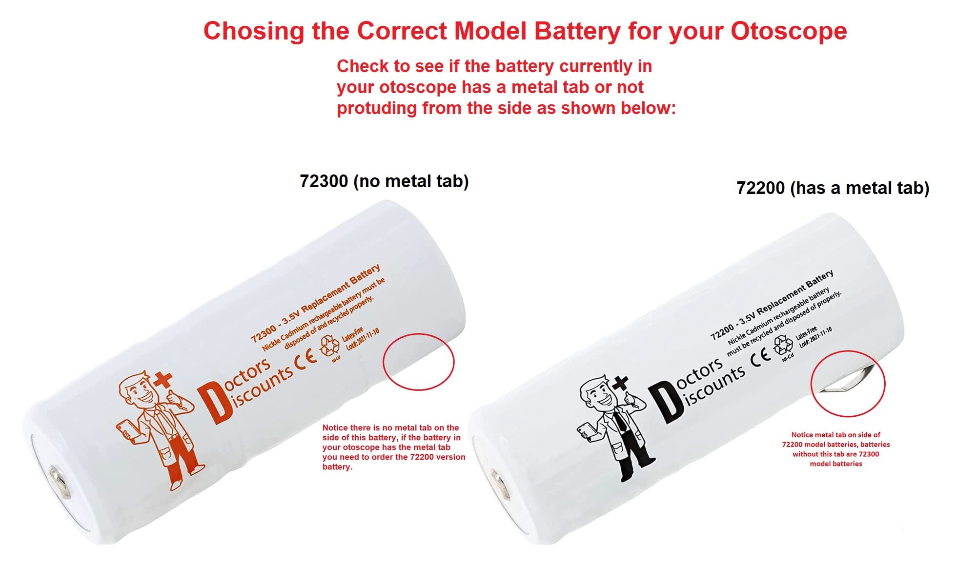 Doctors Discounts Replacement for Welch Allyn 72200 3.5V Rechargeable Battery