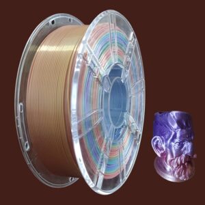 Maths Silk Rainbow Pla+ 3D Printer Filament 1.75mm (±0.02 mm), 1Kg/2.2lb, Vacuum Package for 3D Printer & 3D Pen- Rainbow