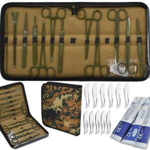 AAProTools 24 PC U.S. Army Style Surplus Emergency Survival Kit - Bleed Contol Kit - First Aid Kit - Zipper Pouch MLT-02