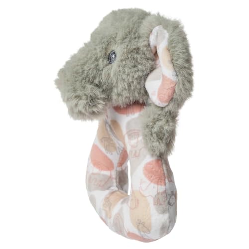 Mary Meyer Soft Ring Baby Rattle, 5-Inches, Grey Kalahari Elephant,44570