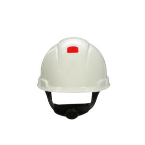 3m hard hat securefit h-701sfr-uv, white, non-vented cap style safety helmet with uvicator sensor, 4-point pressure diffusion ratchet suspension, ansi z87.1