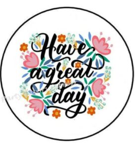 30 pcs 1.5" inch have a great day flowers stickers - have a nice day stickers - flower stickers envelope seals labels - d #aa61rk