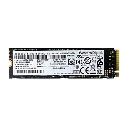 Western Digital CUK WD SN730 (SDBPNTY-256G) 256GB M.2 2280 PCIe NVMe Internal Solid State Drive (SSD) Bulk OEM Tray