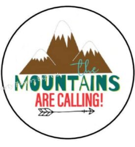 30 pcs 1.5" inch mountains are calling stickers - mountain stickers - hiking stickers envelope seals labels - d #aa61rk