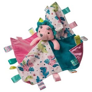 taggies stuffed animal security blanket with tags, 13 x 13-inches, aroar-a-saurus dinosaur