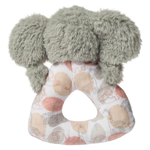 Mary Meyer Soft Ring Baby Rattle, 5-Inches, Grey Kalahari Elephant,44570