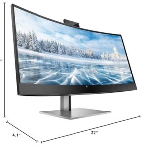 HP Z34c G3 34" Webcam WQHD Curved Screen LED LCD Monitor - 21:9 - Silver, Black