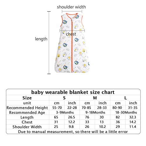 ZIGJOY Baby Wearable Blanket Cotton Sleep Sack Baby Sleeveless Soft Sleeping Bag with 2-Way Zipper for Baby, Cotton Sheep, 6-12 Months