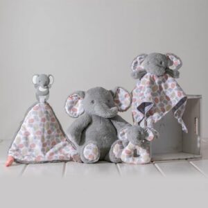 Mary Meyer Soft Ring Baby Rattle, 5-Inches, Grey Kalahari Elephant,44570