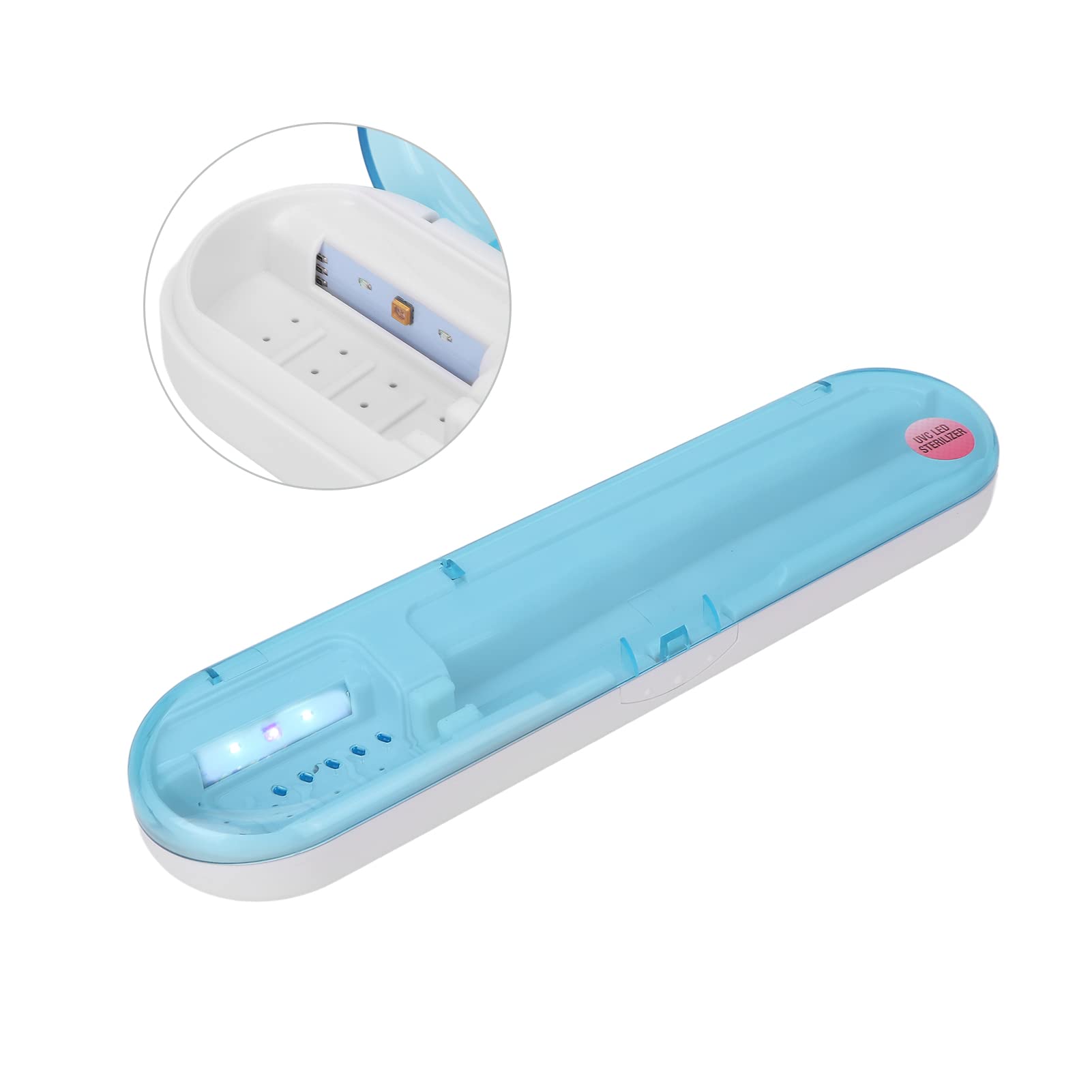 Shanrya UV Toothbrush Cleaning Case, Stable ABS Micro Switch UV Toothbrush Cleaner for Home Travel for Men Women