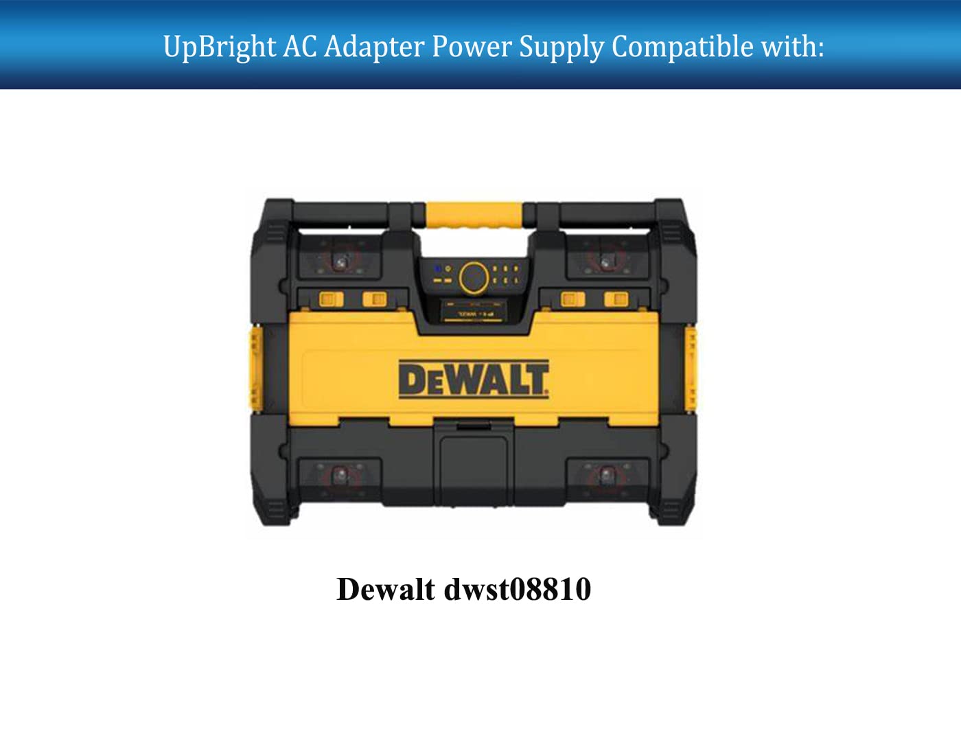 UpBright 24V AC/DC Adapter Compatible with Dewalt DWST17510 DWST08810 DWST 17510 ToughSystem Radio 5140233-41 5140178-86 S048HU2400200 Y48FE-240-2000U BQ60A-2402000-U 2A Power Supply Battery Charger