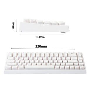 YUNZII KC84 84 Keys Hot Swappable Wired Mechanical Keyboard with PBT Dye-subbed Keycaps, Programmable, RGB,NKRO,Type-C Cable for Win/Mac/Gaming/Typist (Gateron Brown Switch, Pudding)