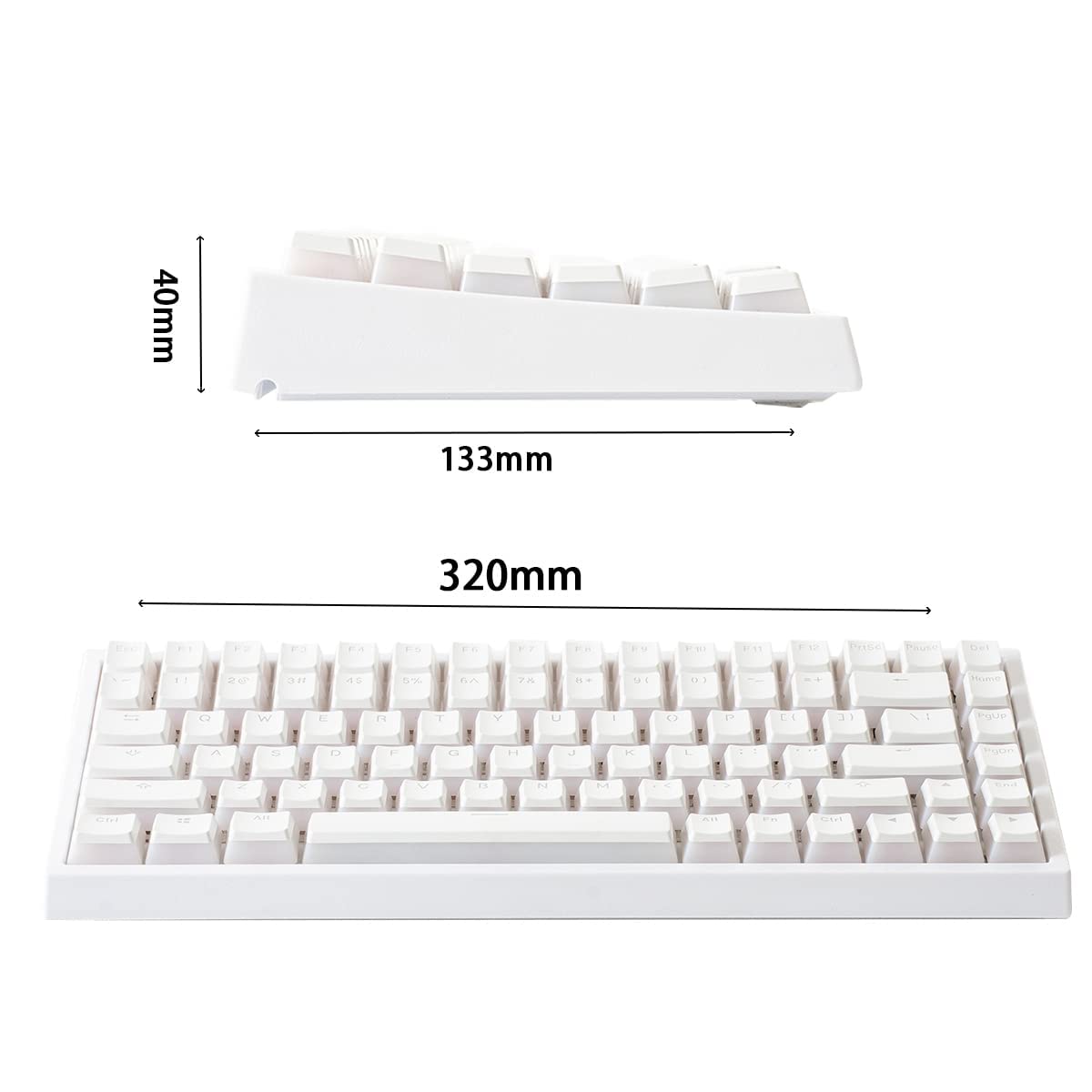 YUNZII KC84 84 Keys Hot Swappable Wired Mechanical Keyboard with PBT Dye-subbed Keycaps, Programmable, RGB,NKRO,Type-C Cable for Win/Mac/Gaming/Typist (Gateron Brown Switch, Pudding)