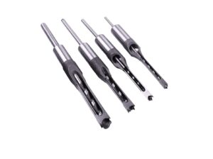 square hole drill bit woodworking auger drill bit tool set, wood mortising chisel countersink bits