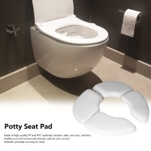 Travel Potty Seat Pad Wihite Foldable Toilet Seat Pad Portable Padded Toilet Seat 31 x 31 cm