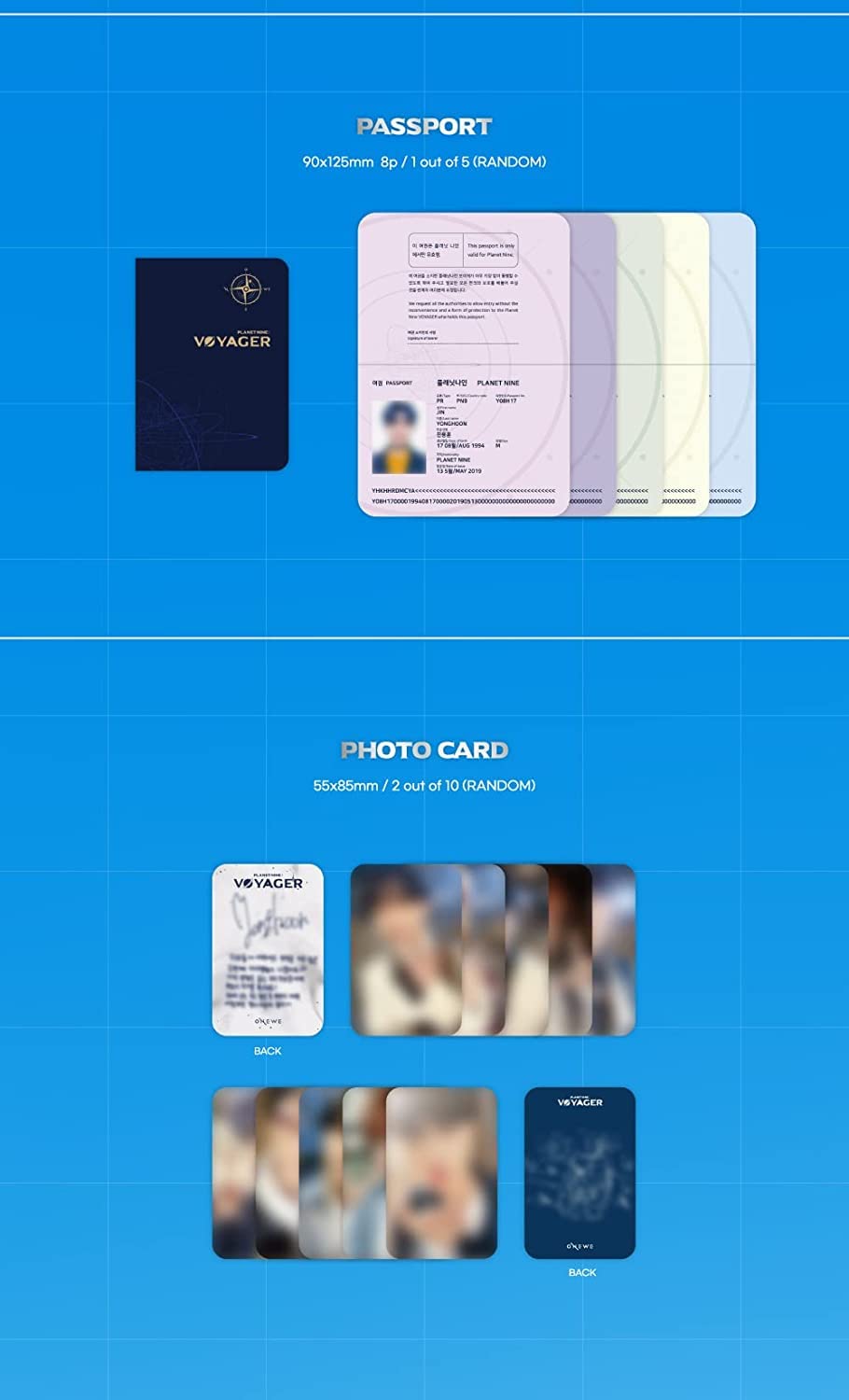 RBW ONEWE - Planet Nine : VOYAGER (2nd Mini Album) Album+Extra Photocards Set (+ Folded Poster)