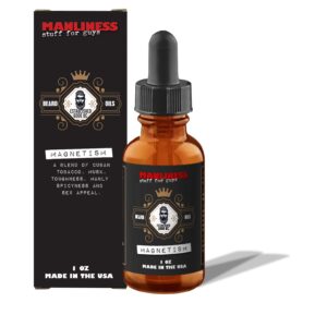 manliness beard oil for men- magnetism scent, 1 oz- manly and unique scents 100% pure natural hair oil for groomed beards- natural beard conditioner with organic argan oil and jojoba oil softens, smooths & strengthens beard growth.