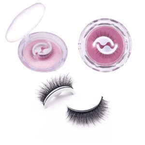 self-adhesive eyelashes, ksndurn reusable thick false eyelashes - non-slip waterproof false lashes without glue