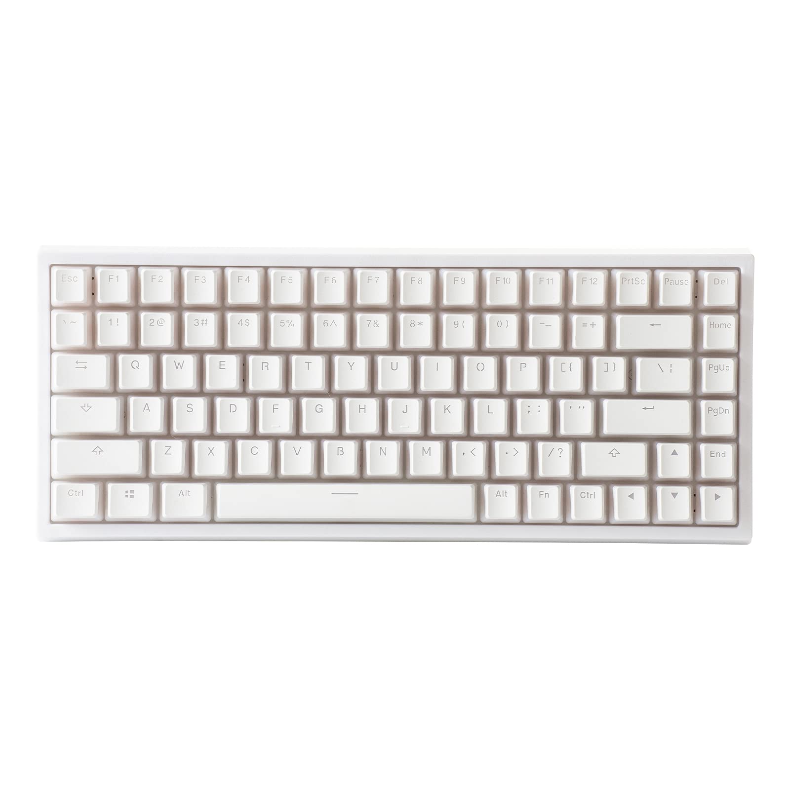 YUNZII KC84 84 Keys Hot Swappable Wired Mechanical Keyboard with PBT Dye-subbed Keycaps, Programmable, RGB,NKRO,Type-C Cable for Win/Mac/Gaming/Typist (Gateron Brown Switch, Pudding)