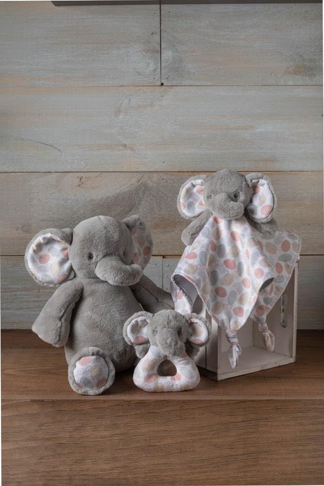 Mary Meyer Stuffed Animal Security Blanket, 13-Inches, Grey Kalahari Elephant