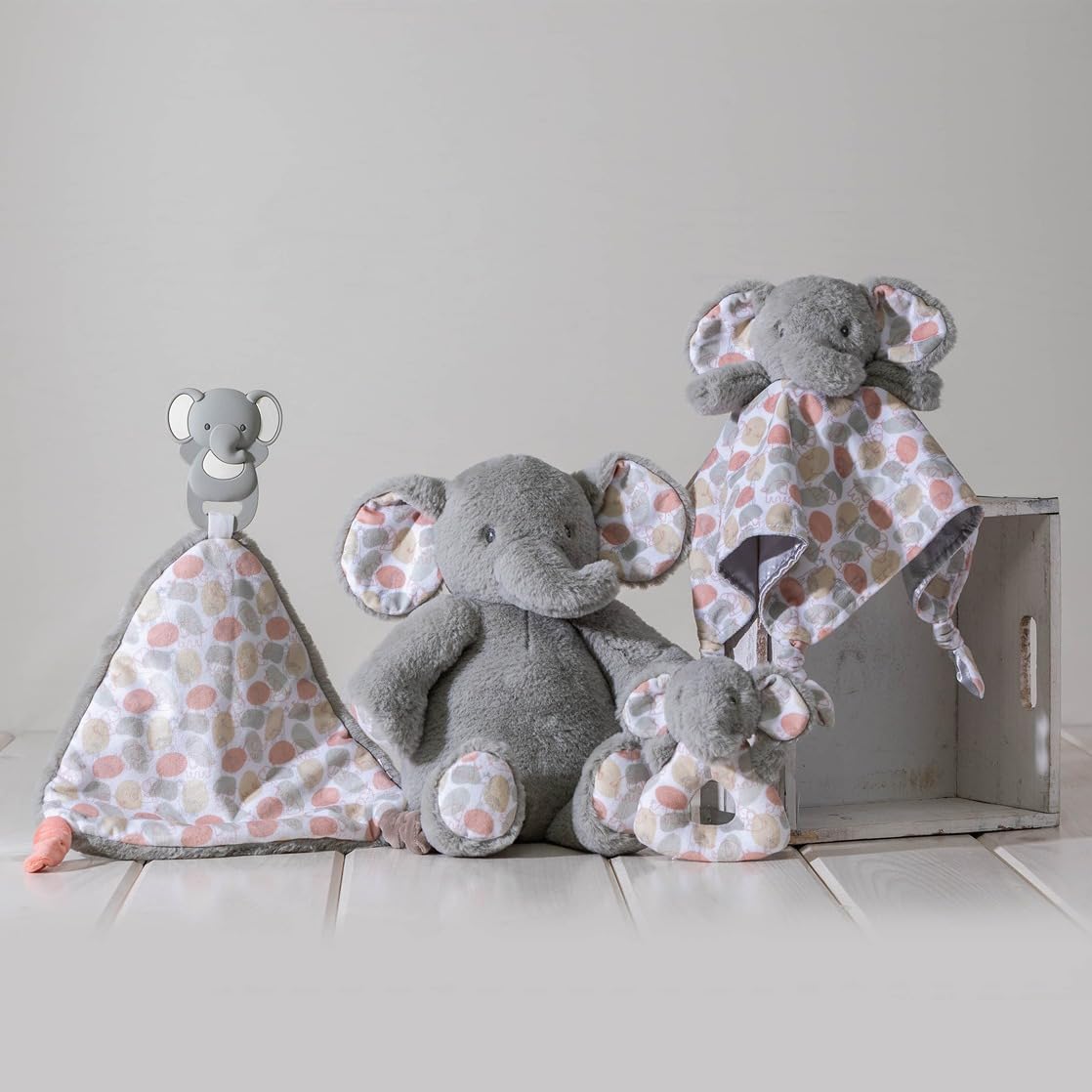 Mary Meyer Stuffed Animal Security Blanket, 13-Inches, Grey Kalahari Elephant