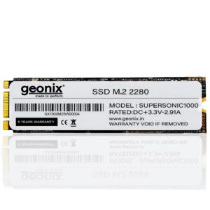 geonix black 128gb ssd m.2 2280 sata iii (6gb/s)|read speed upto 550 mbps | internal solid state drive(ssd)| 3years warranty