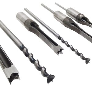 Square Hole Drill Bit Woodworking Auger Drill Bit Tool Set, Wood Mortising Chisel Countersink Bits