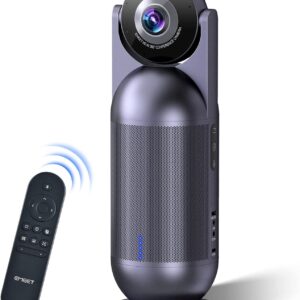 EMEET Meeting Capsule (Gen 2), 360° 4K Capture, 1080p AI Video Conference Camera, AI Voice/Face/Figure Tracking, 8 Noise-Cancelling Mics, 10W Hi-Fi Speaker, Plug & Play, for up to 10 People