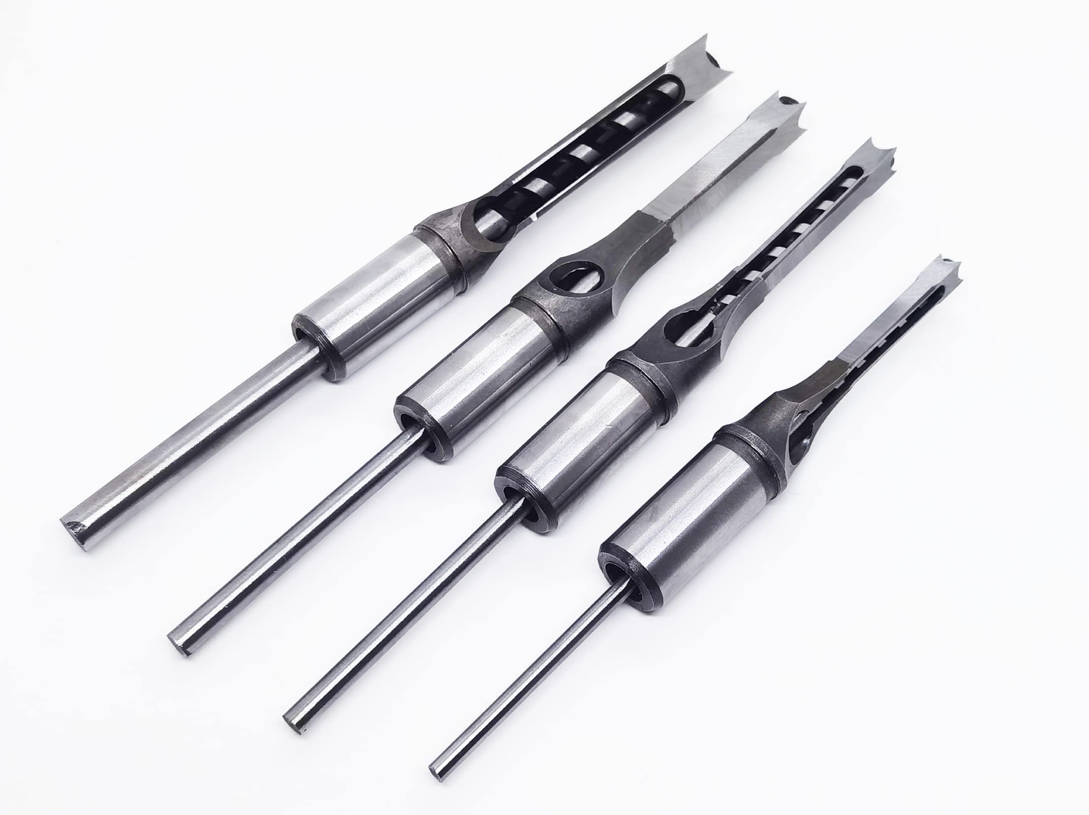 Square Hole Drill Bit Woodworking Auger Drill Bit Tool Set, Wood Mortising Chisel Countersink Bits