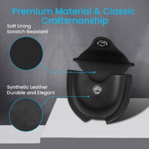 Fintie Protective Case for Pixel Buds A-Series (2021) / Pixel Buds 2 (2020), Premium PU Leather Slim Fit Metal Snap Closure Portable Cover Skin with Keychain, Black