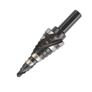 gushi step drill bit,3/16 to 7/8 inch m2 hss high speed steel spiral grooved step bit for stainless steel, hardened metal, mild steel, galvanized steel, aluminum, copper, plastic, wood