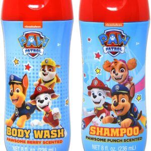 Paw Patrol Bathroom Set for Kids, Toddlers - 4 Pc Paw Patrol Bath Set Bundle with Paw Patrol Shampoo, Paw Patrol Body Wash, Paw Patrol Stickers, and More (Paw Patrol Bathroom Accessories)