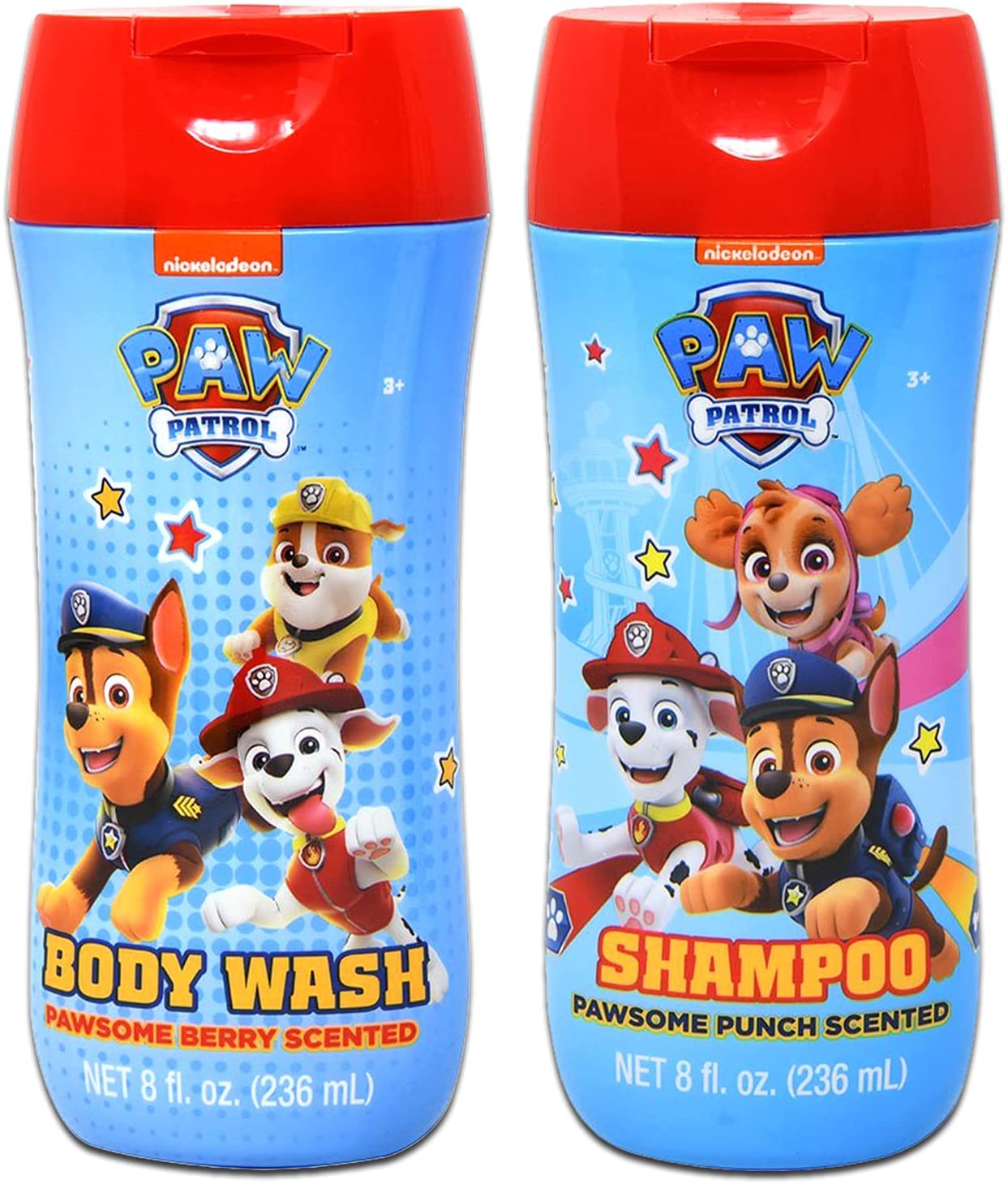 Paw Patrol Bathroom Set for Kids, Toddlers - 4 Pc Paw Patrol Bath Set Bundle with Paw Patrol Shampoo, Paw Patrol Body Wash, Paw Patrol Stickers, and More (Paw Patrol Bathroom Accessories)