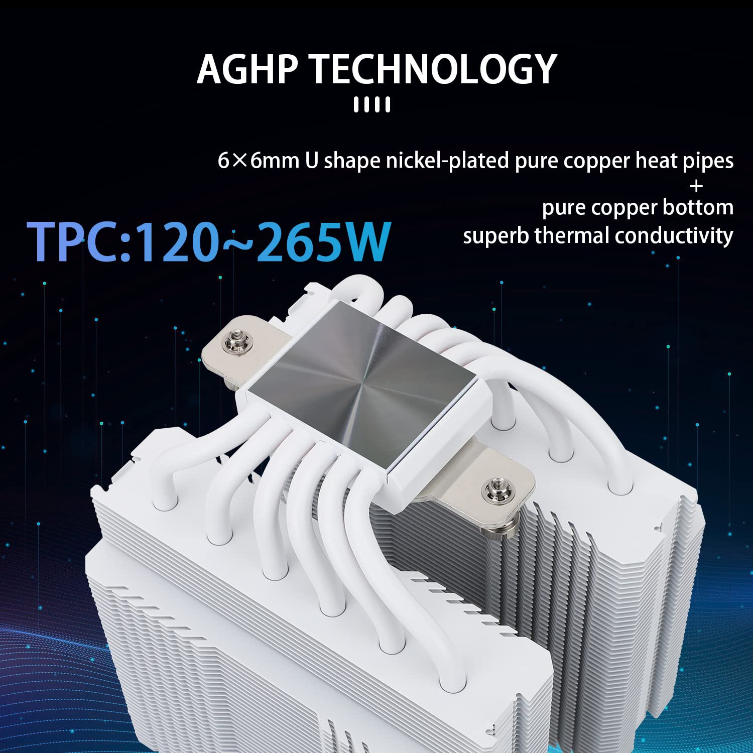 Thermalright Peerless Assassin 120 SE ARGB White CPU Air Cooler, 6 Heat Pipes CPU Cooler, Dual 120mm TL-C12CW-S PWM Fan, AGHP Technology, for AMD AM4/AM5/Intel LGA1700/1150/1151/1155/1200