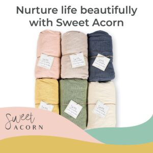 Sweet Acorn 3 Piece Toddler Bedding Sets - Organic Cotton Jersey Knit - Fits Convertible Cribs and Mattresses - 9" x 28" x 52" - Dahlia Pink