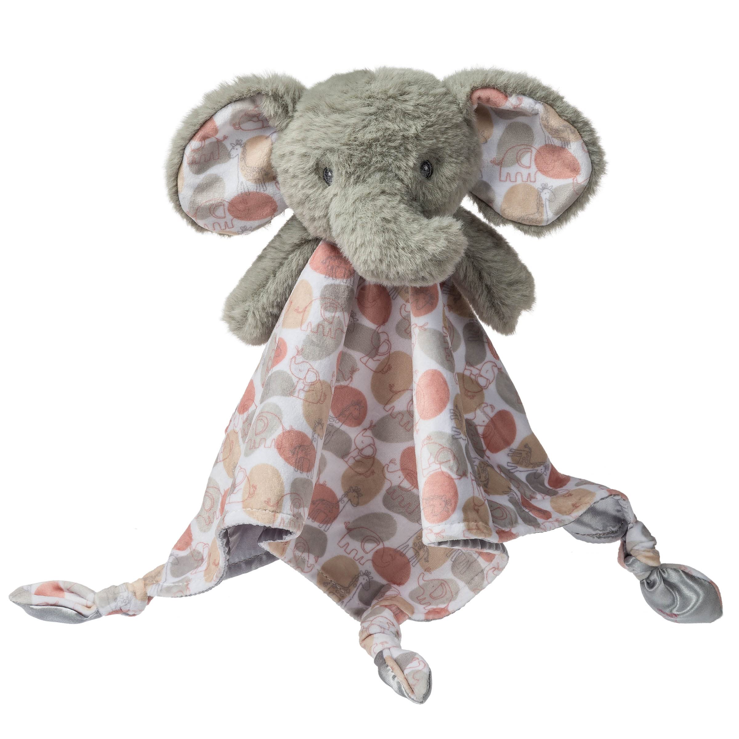 Mary Meyer Stuffed Animal Security Blanket, 13-Inches, Grey Kalahari Elephant