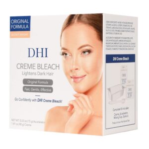 dhi creme bleach mild original sensitive formula lightens dark hair face & body 1.9 oz