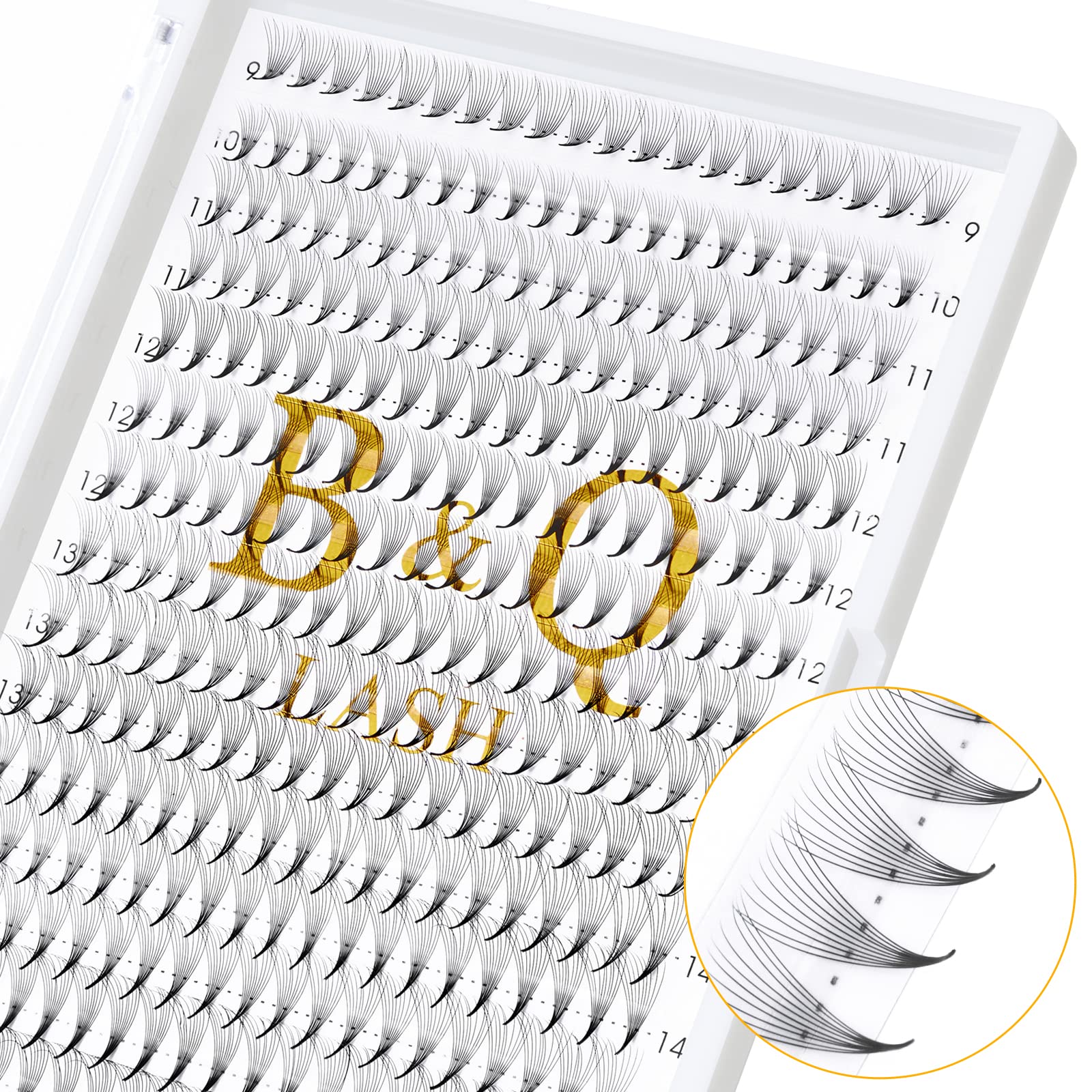 Premade Fans Eyelash Extensions 10D 7D 8D XL Box 320 Fans Pointy Base Premade Volume Lash Extensions Premade Volume Fans Mixed (10D-0.07D,9-16mix)