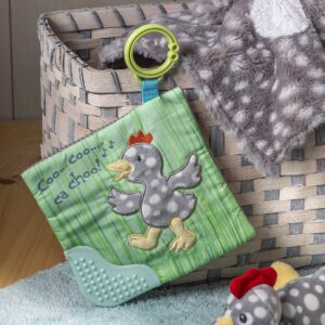 Mary Meyer Crinkle Teether Toy with Baby Paper and Squeaker, 6 x 6-Inches, Rocky Chicken