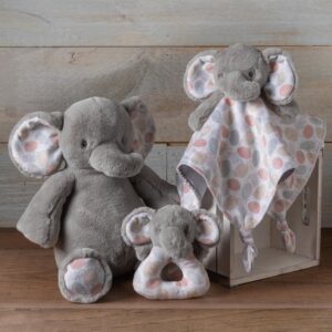 Mary Meyer Stuffed Animal Security Blanket, 13-Inches, Grey Kalahari Elephant