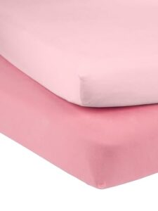 simple joys by carter's baby 2-pack cotton crib sheets, pink/blush, one size