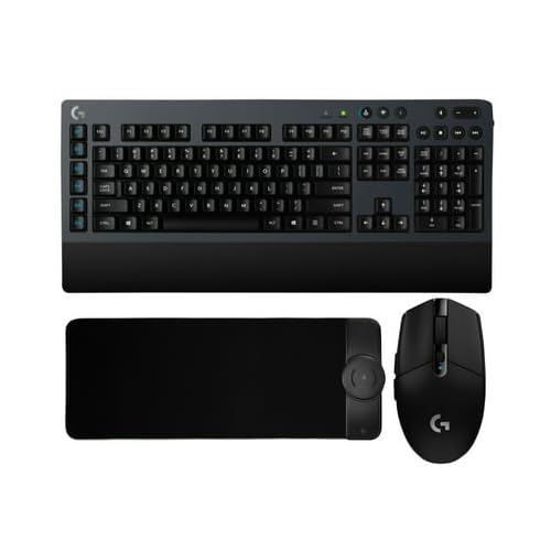 Logitech G613 Gaming Keyboard Bundle With Logitech G305 Wireless Gaming Mouse, and Mouse Pad with Wireless Charging (3 Items)