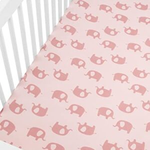 Simple Joys by Carter's Baby 2-Pack Cotton Crib Sheets, Elephants/Stars, One Size