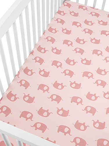 Simple Joys by Carter's Baby 2-Pack Cotton Crib Sheets, Elephants/Stars, One Size