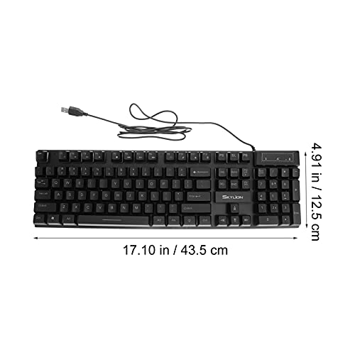 SOLUSTRE 3 Sets Wireless Keyboard and Mouse Set Black Laptop RGB Backlight Wired Keyboard and Backlit Gaming Keyboard Office Keyboard RGB Keyboard Replacement Modern abs pbt h600 Computer