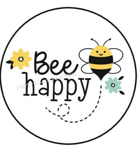 30 Pcs 1.5" Inch Bee Be Sweet Stickers - Be Happy Stickers - Bee Happy Stickers Envelope Seals Labels - D #AA61RK