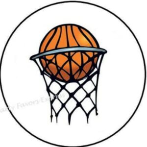 30 Pcs 1.5" Inch Basketball Stickers - Basketball Stickers for Kids - I Love Basketball Stickers Envelope Seals Labels - D #AA61RK